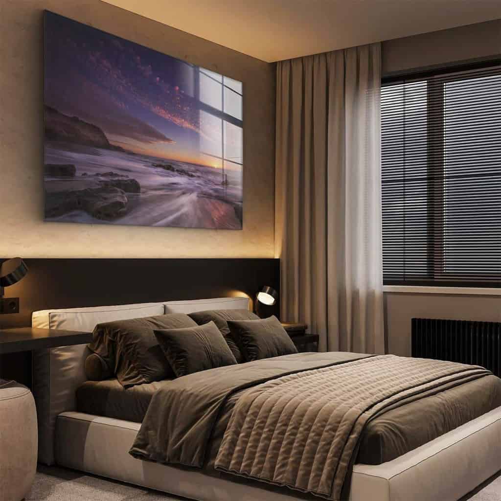 Purple Sunset - Glass - Wallfield©